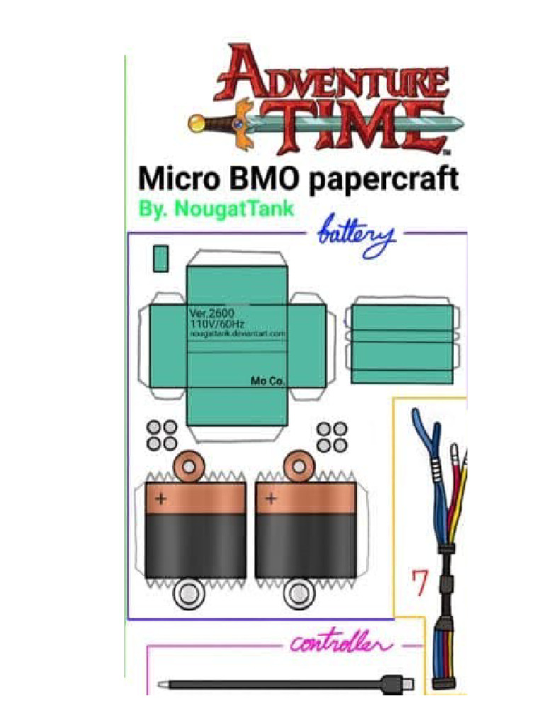 Papercraft BMO Bateria, 7 | PDF