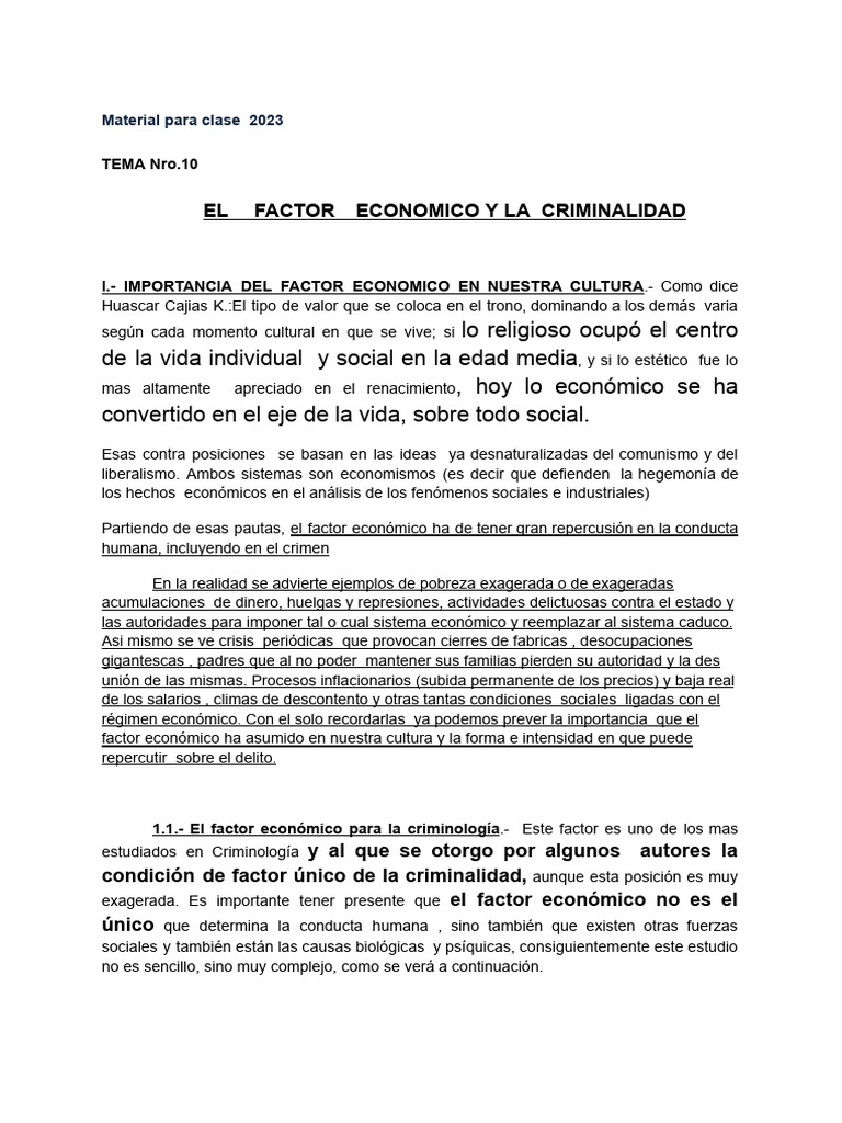 Factor Economico | PDF | Capitalismo | Pobreza