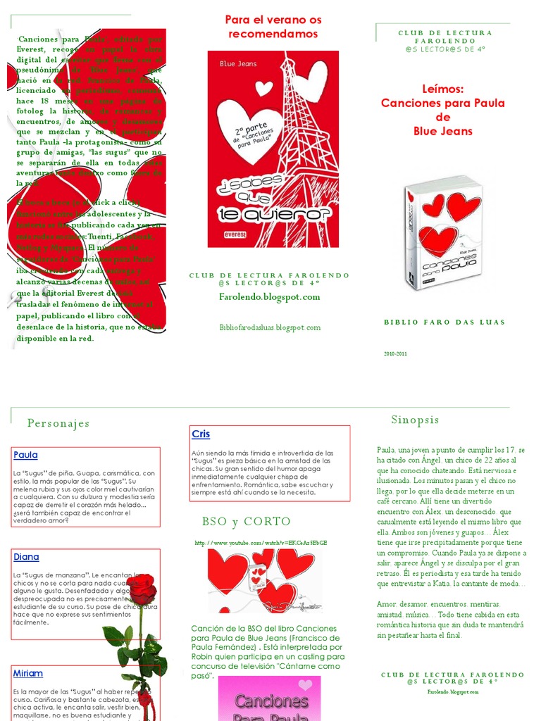 Canciones Para Paula Pdf Ocio