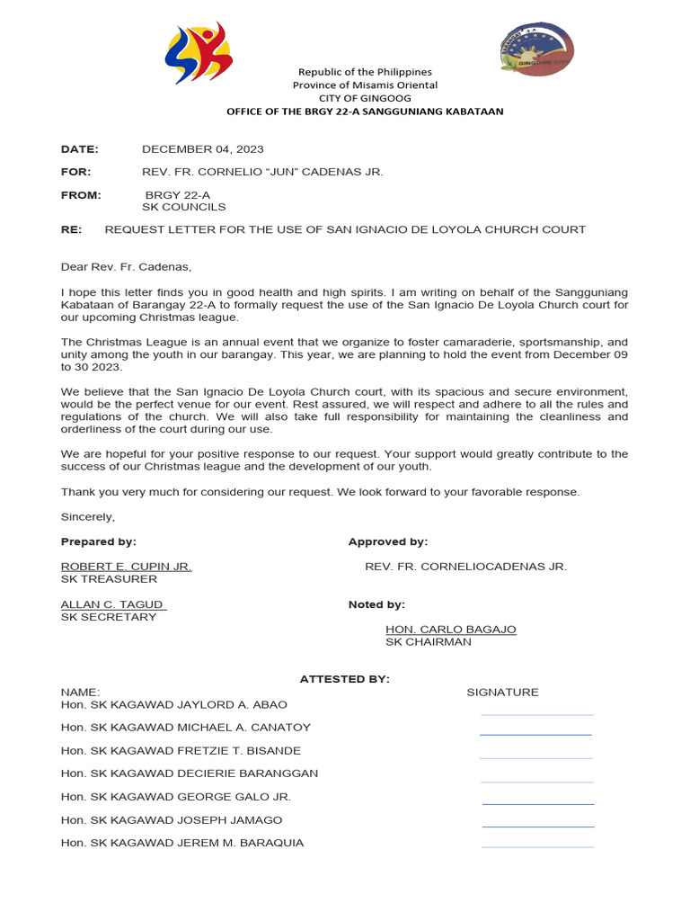 Request Letter | PDF