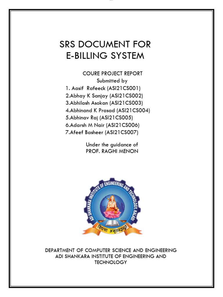 G1 E-Billing SRS | Download Free PDF | User (Computing) | Prepaid Mobile Phone