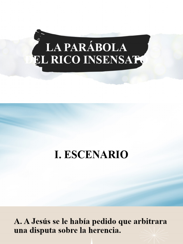 La Parábola Del Rico Insensato | PDF | Jesús