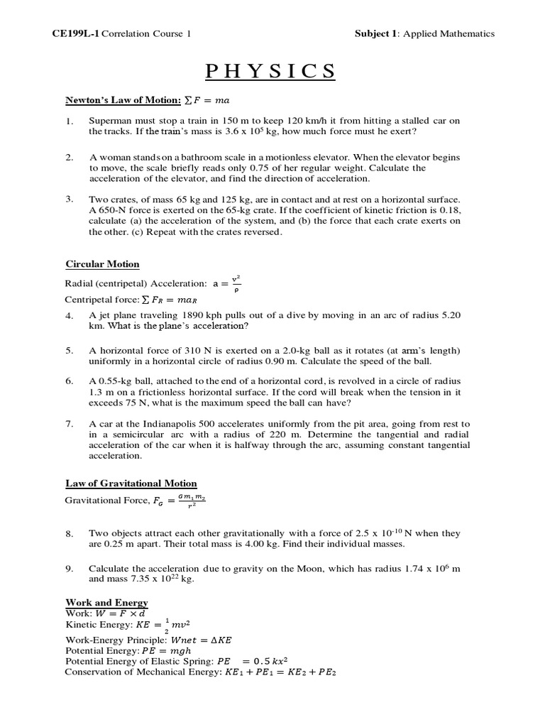 8 CE199L-1 Physics2 | PDF | Momentum | Force