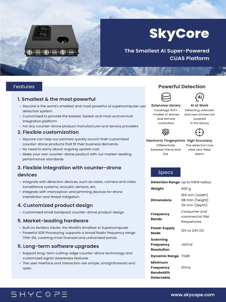 SkyCore CUAS | PDF | Unmanned Aerial Vehicle | Radio
