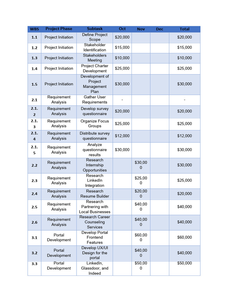 Project Budget | PDF | Information Technology | Computing
