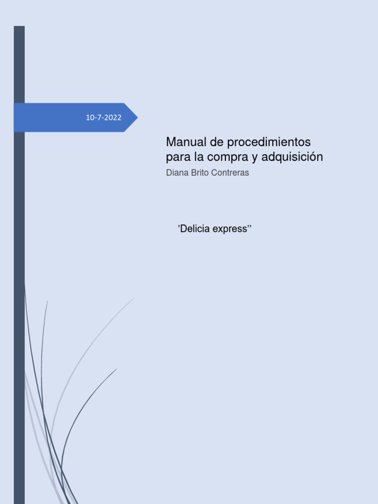 Manual de Compras y Adquisiciones Delicia Express | PDF | Business ...