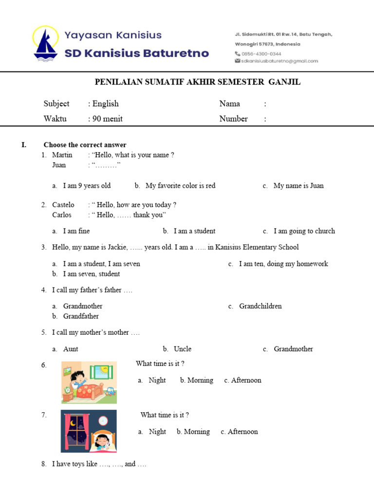 English Semester Exam: Summative Assessment | PDF | Toys | Health Care