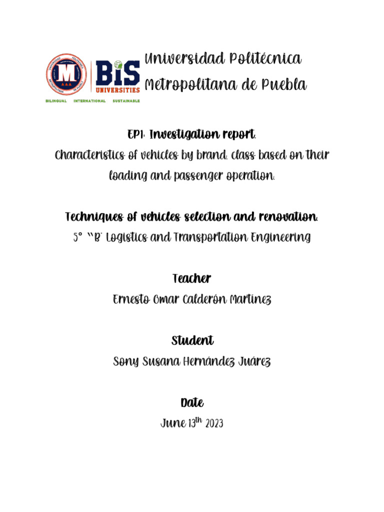 Reporte de Investigación SSHJ | PDF | Vehicles | Road