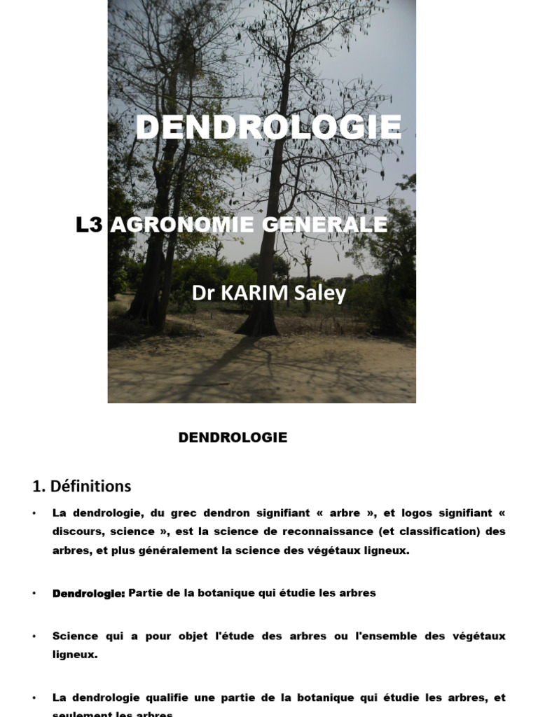 Dendrologie S5 AGRO | PDF | Forêt | Sahara