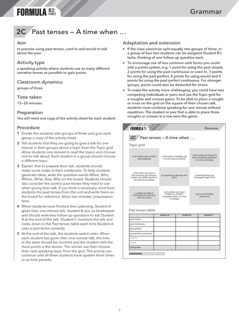 Fmla - Photocopiable - TNS - B2GLB 2C | PDF | Linguistics | Human ...
