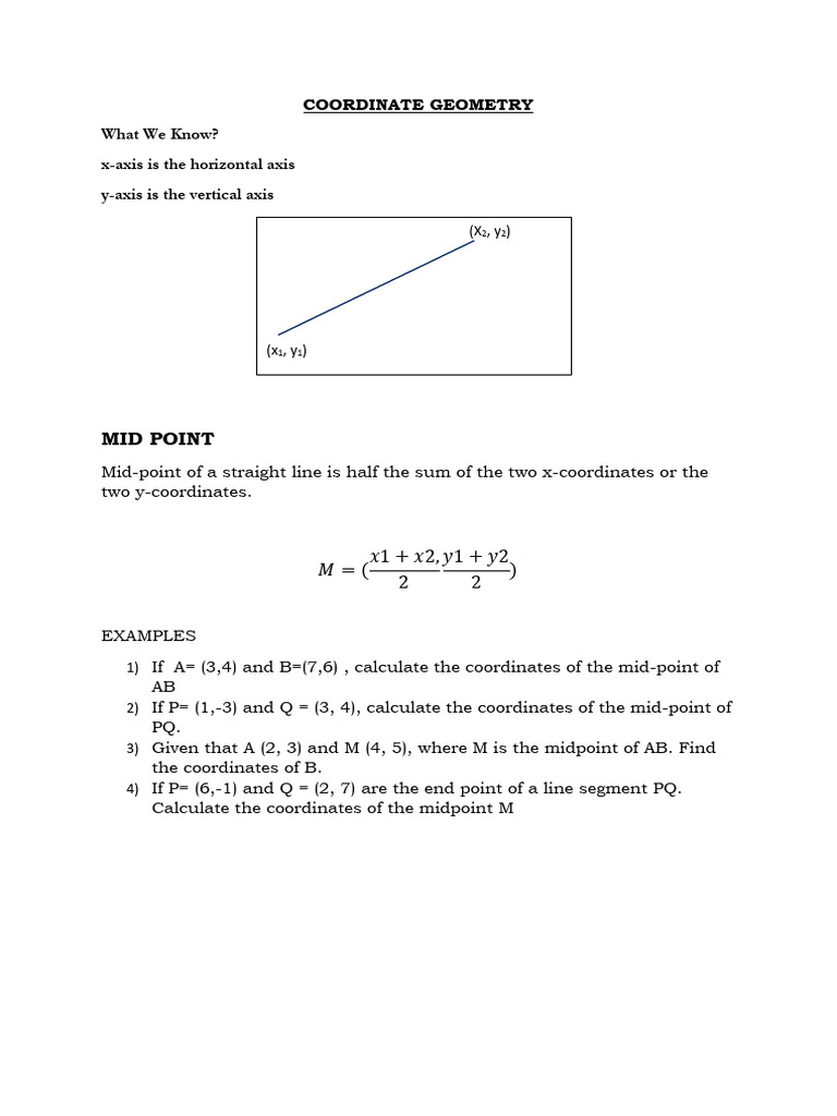 COORDINATE GEOMETRY Part 2 | PDF