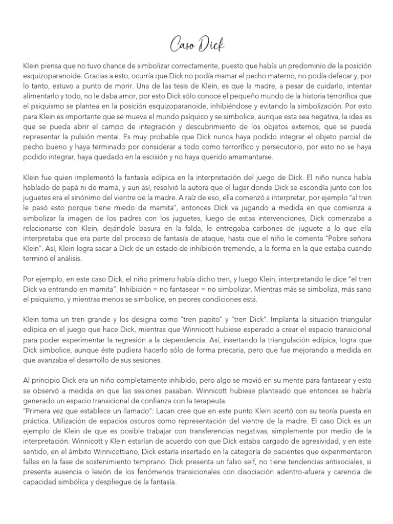 Caso Dick | PDF | Sicología