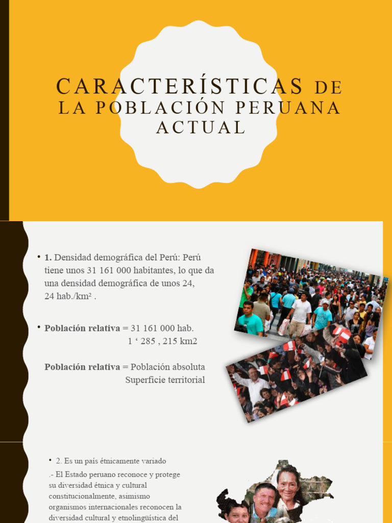 Caracteristicas de La Poblacion Peruana | PDF | Perú | Pueblos ...