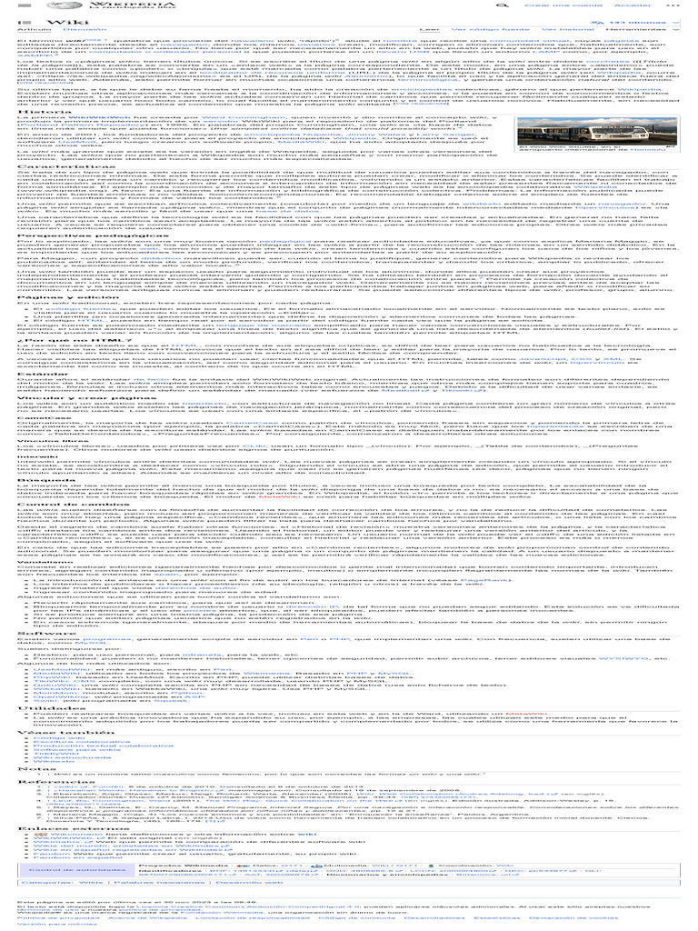 Wiki - Wikipedia, La Enciclopedia Libre | Descargar gratis PDF | Wiki ...