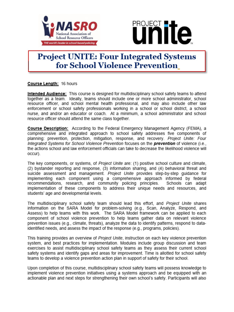 Course Description Objectives and Agenda For Website | PDF | Violence ...