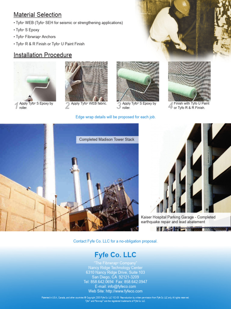 Tyfo Fibrwrap For Abatement | PDF | Composite Material | Concrete