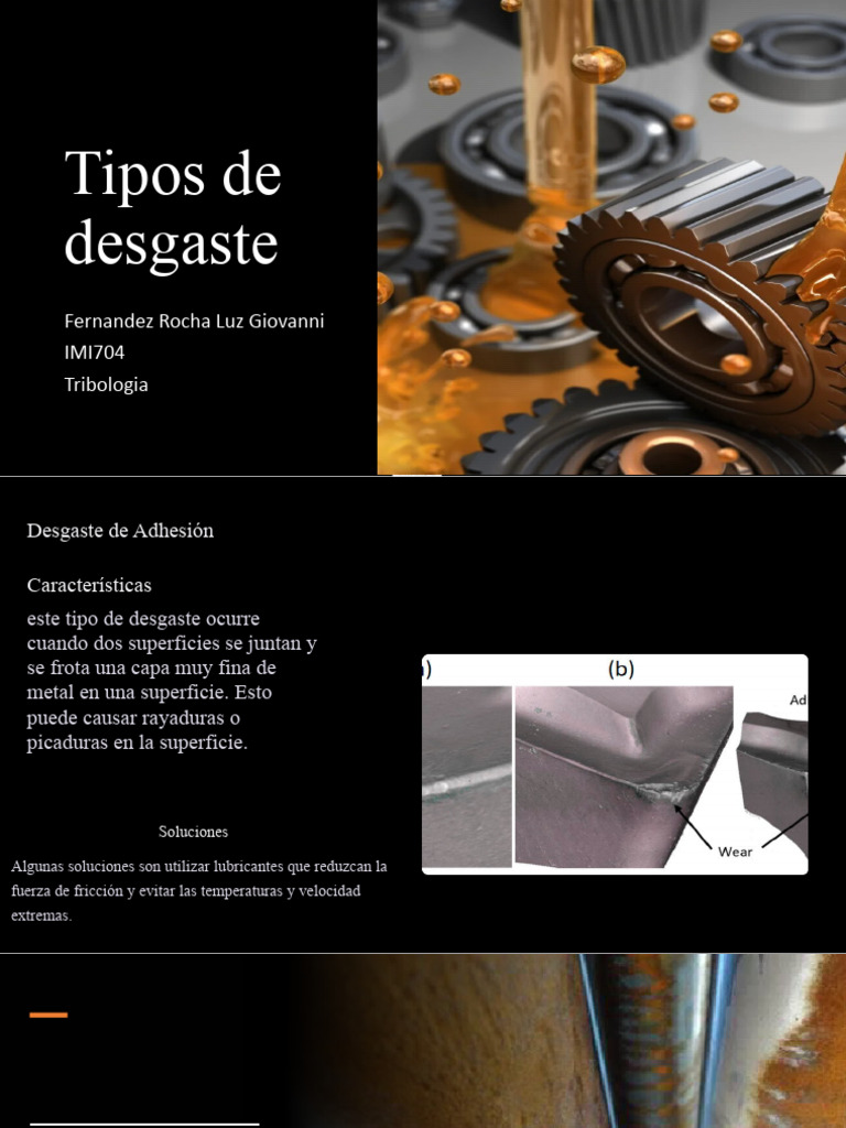 Tipos de Desgaste en Tribología | PDF | Ciencias fisicas | Materiales