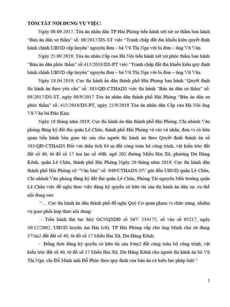 TH hồ sơ 13 HC Khiếu kiện việc ko cấp GCN | PDF