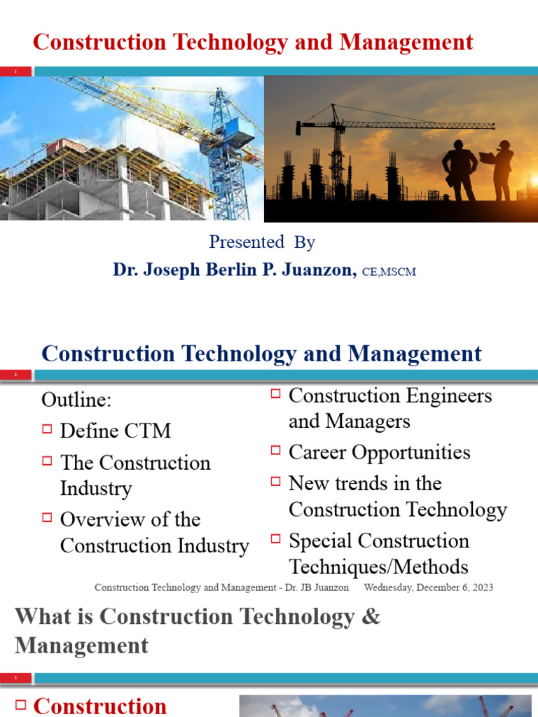 Overview of Construction Technology | PDF | Precast Concrete | Concrete