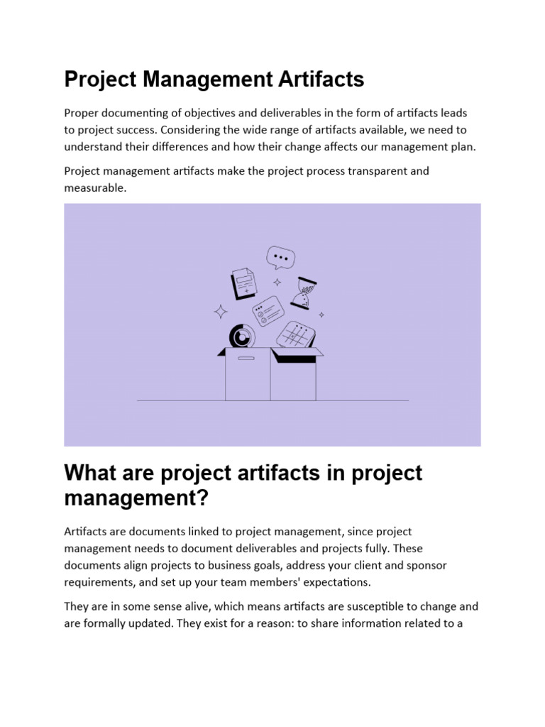 Understanding Project Management Artifacts | PDF