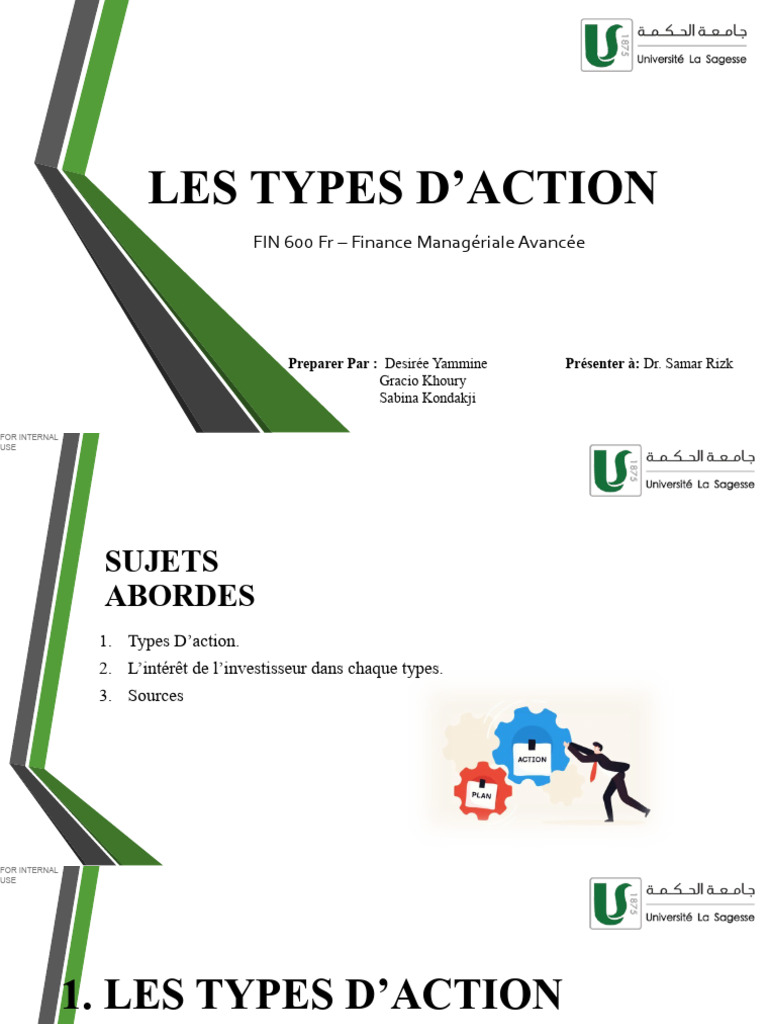 Les Types D'Actions | PDF | Action (Finance) | Obligation (Finance)