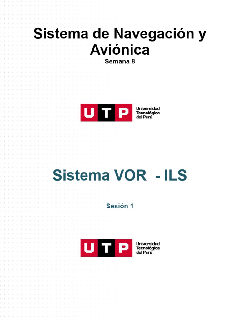 s08.s1 Sistema Vor - Ils | PDF | Aviónica | Ingenieria Eléctrica