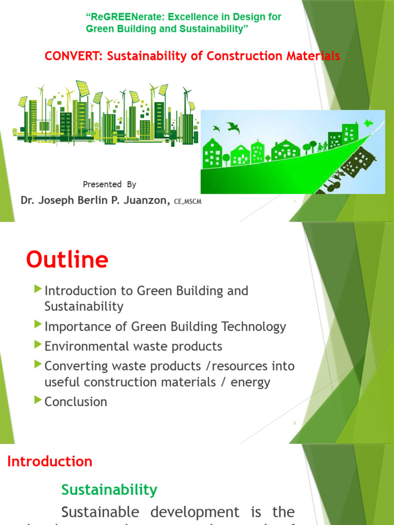 CONVERT-Sustainable Building Materials | PDF | Green Building | Concrete