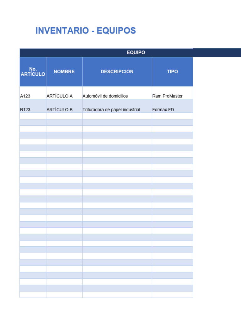 Inventarios de Equipos | PDF | Economias | Business