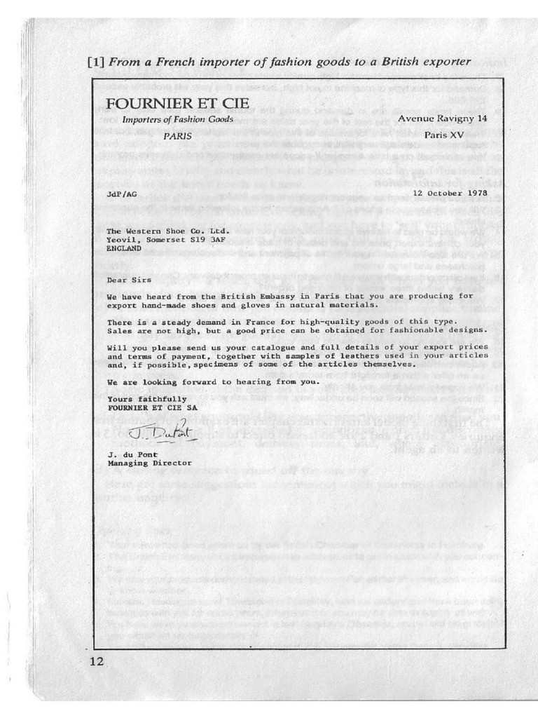 Meeting Enquiry Letter | PDF