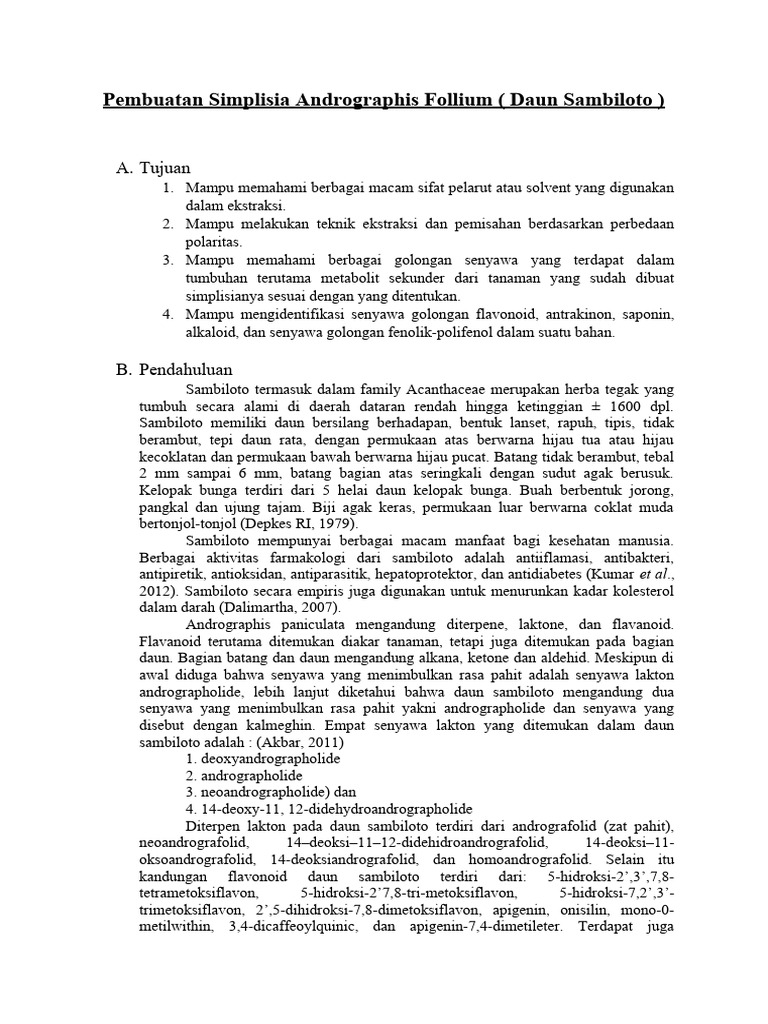 Pembuatan Simplisia | PDF