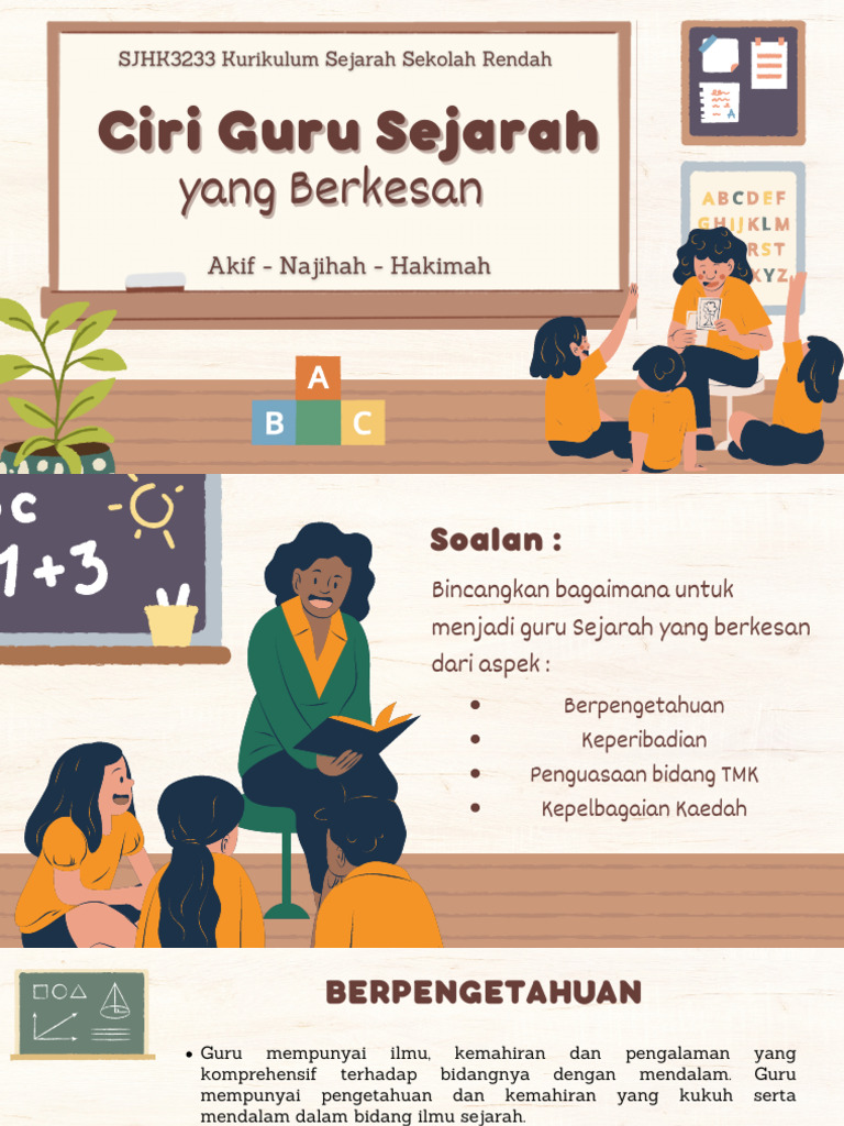 Ciri Guru Sejarah Yang Berkesan | PDF | Karier & Perkembangan | Sains & Matematika