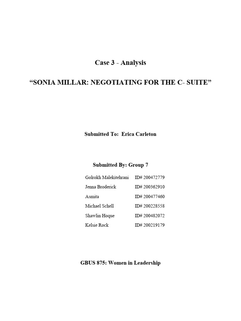 Case 3 Submitted by Group 7 | PDF | Bias | Mentorship