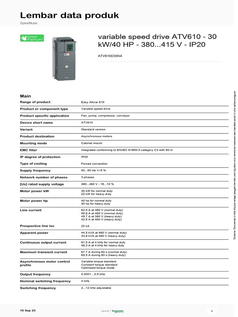 Altivar Easy 610 - ATV610D30N4 | PDF | Relay | Analogue Electronics