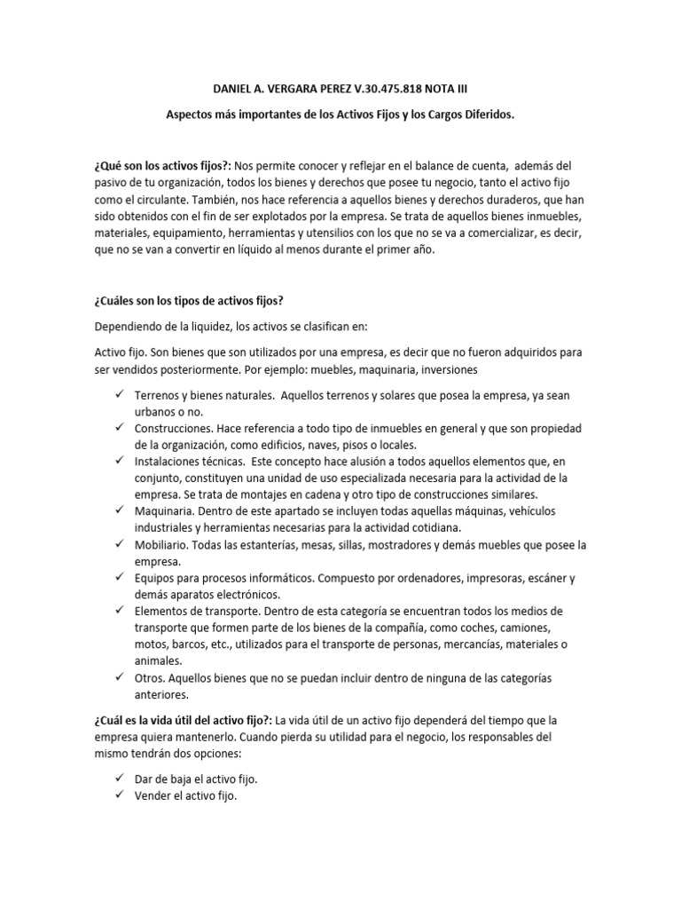 Daniel A. Vergara Perez V30475818 Nota Iii Cont Aplicd | PDF | Business | Bancos