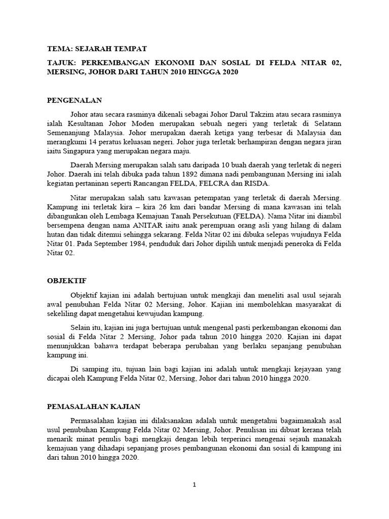 Proposal KK Sejarah Aina | PDF