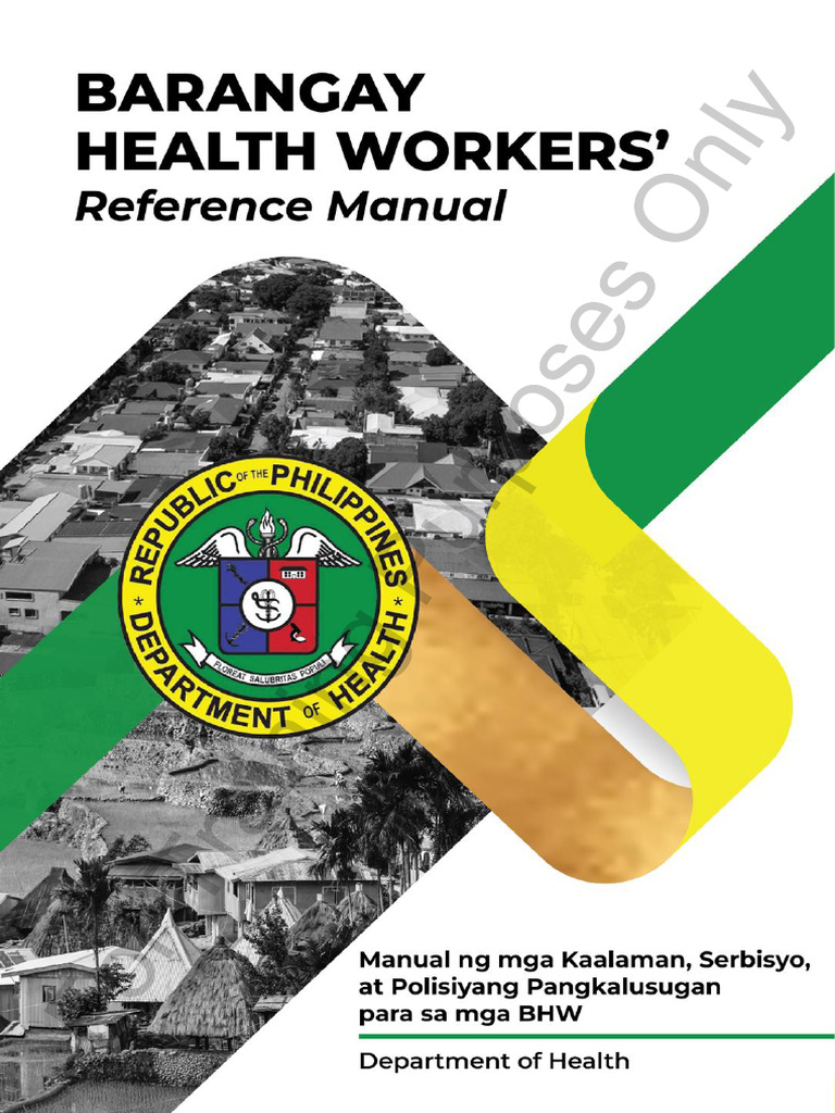 BHW Reference Manual and Playbook - Tagalog | PDF | Vaccines | Public ...
