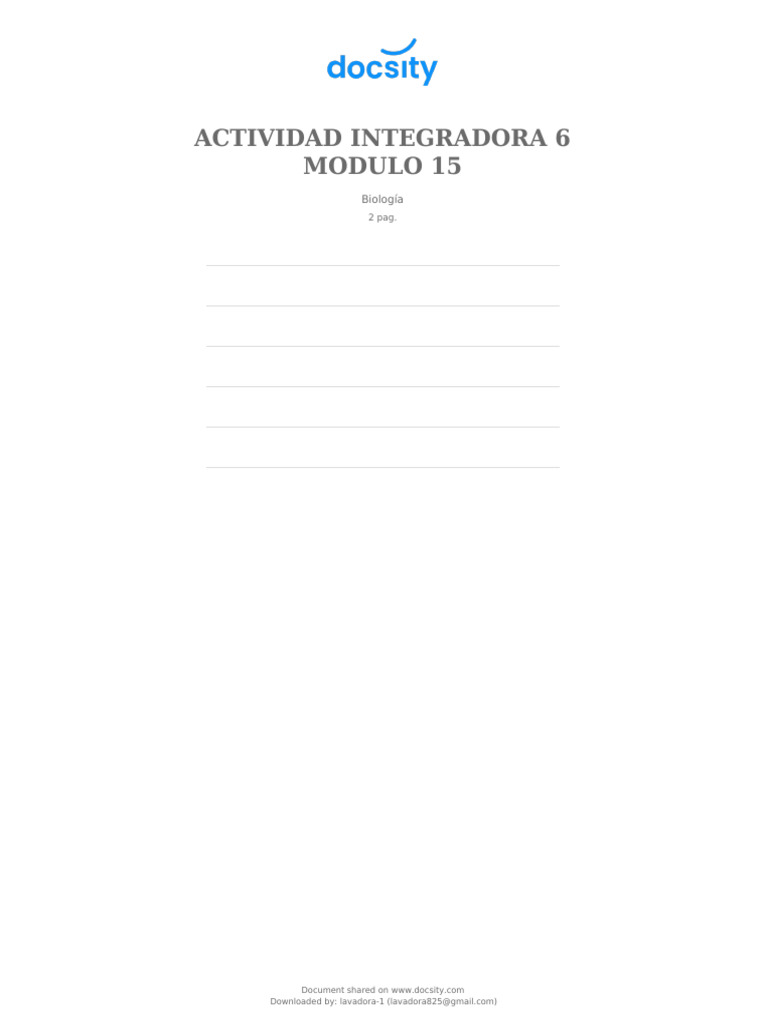 Docsity Actividad Integradora 6 Modulo 15 2 | PDF