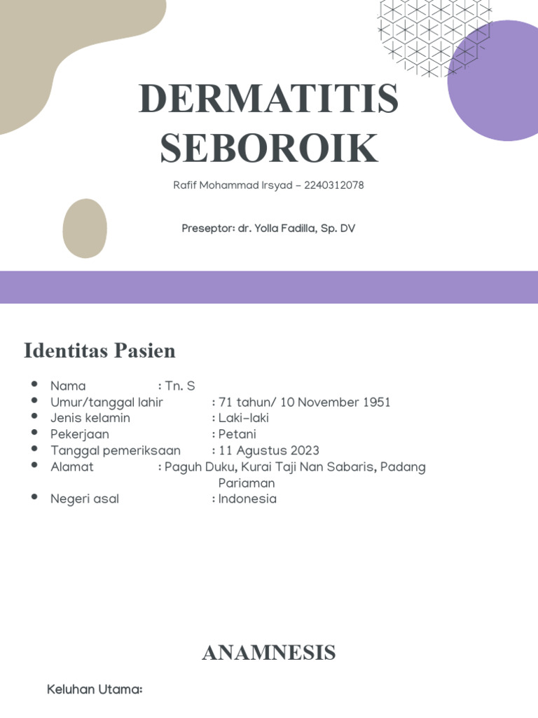 BST Dermatitis Seboroik | PDF