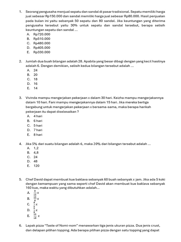 Soal Live PLK 2 | PDF