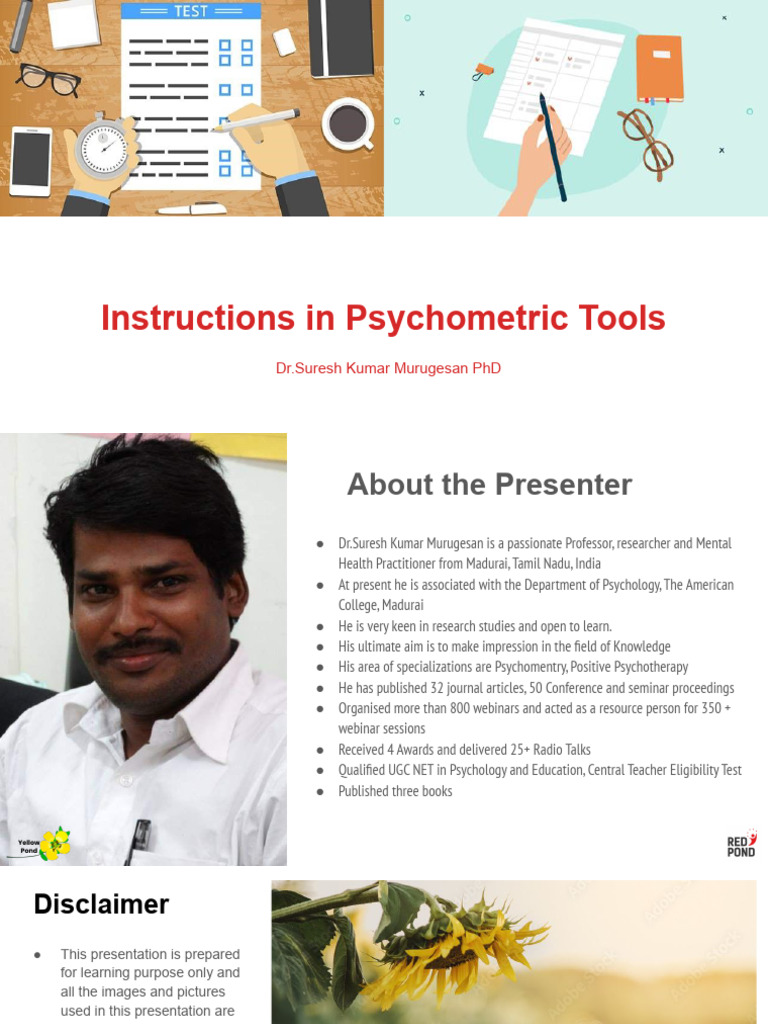 Instructions in Psychometric Tools | PDF | Psychometrics | Validity ...