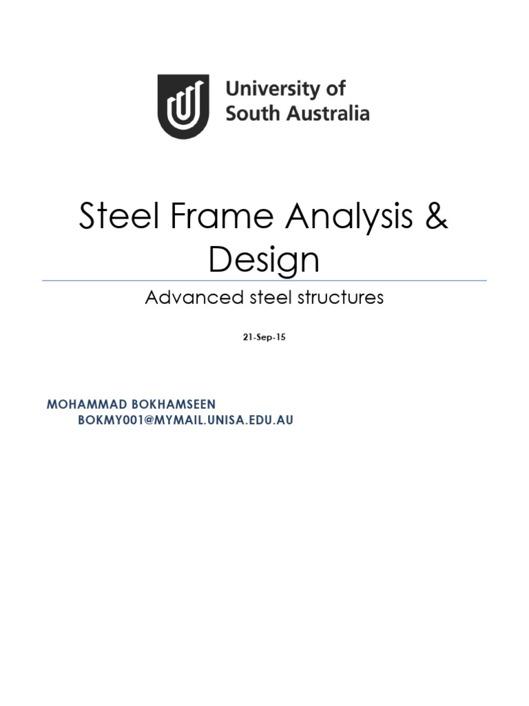 Steel Frame Analysis & Design | PDF | Beam (Structure) | Bending