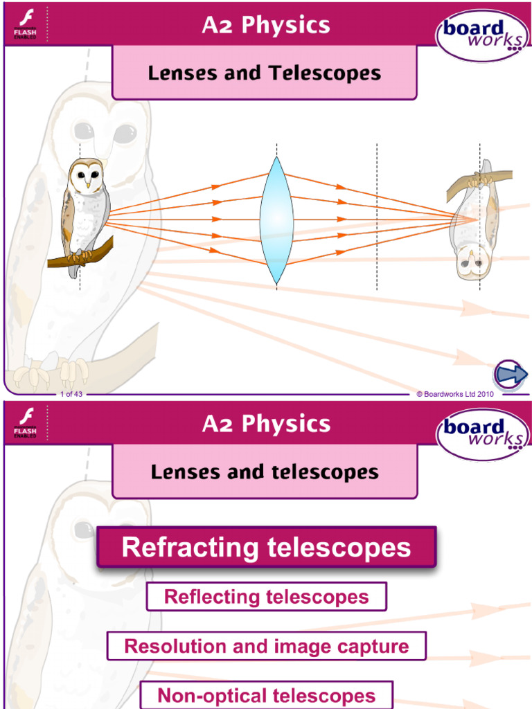 Converging Lenses and Telescopes Explained | PDF | Angular Resolution ...