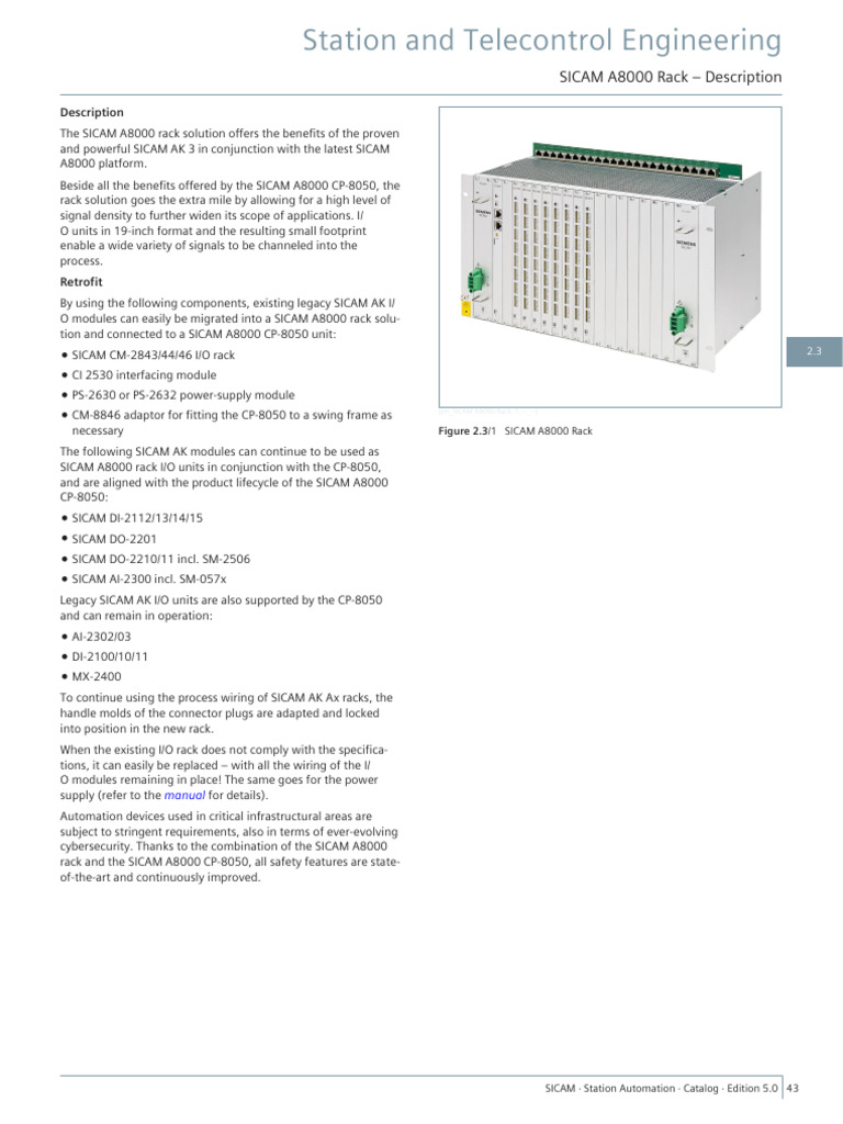 SICAM A8000 Rack - Description | PDF | Manufactured Goods | Computer ...