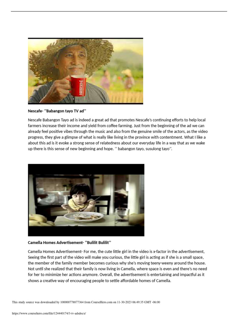 3 TV Ads | PDF