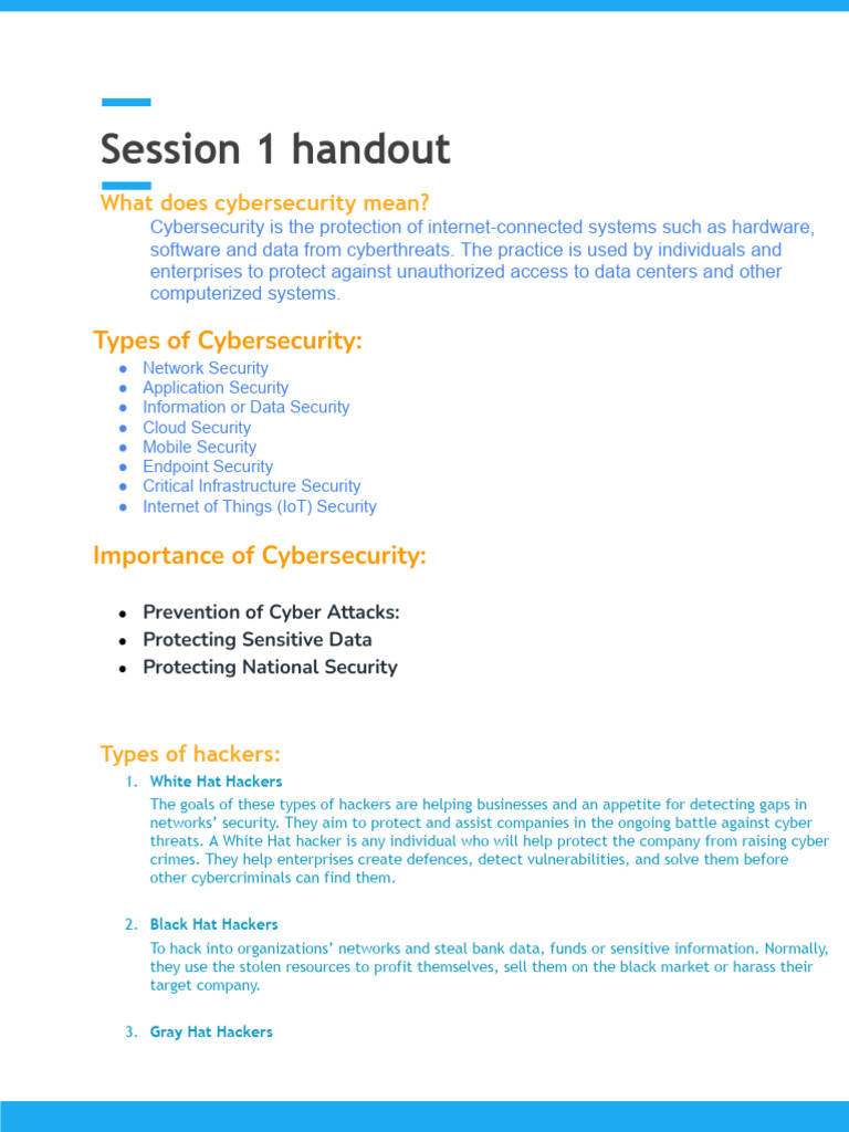 Day1 Handout | PDF | Security | Computer Security