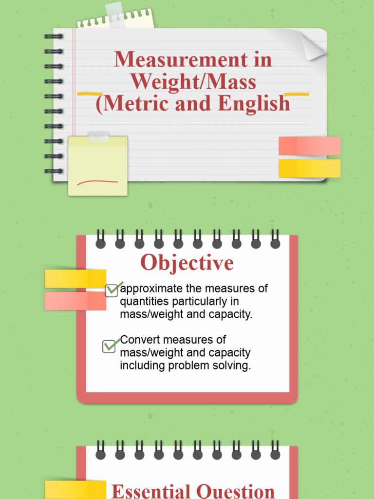 SC - Measurement Ss Mass-Weight and Volume - Capacity | PDF | Pound ...