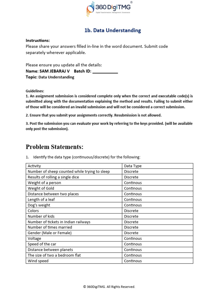 1b.data Understanding (AutoRecovered) | PDF | Level Of Measurement
