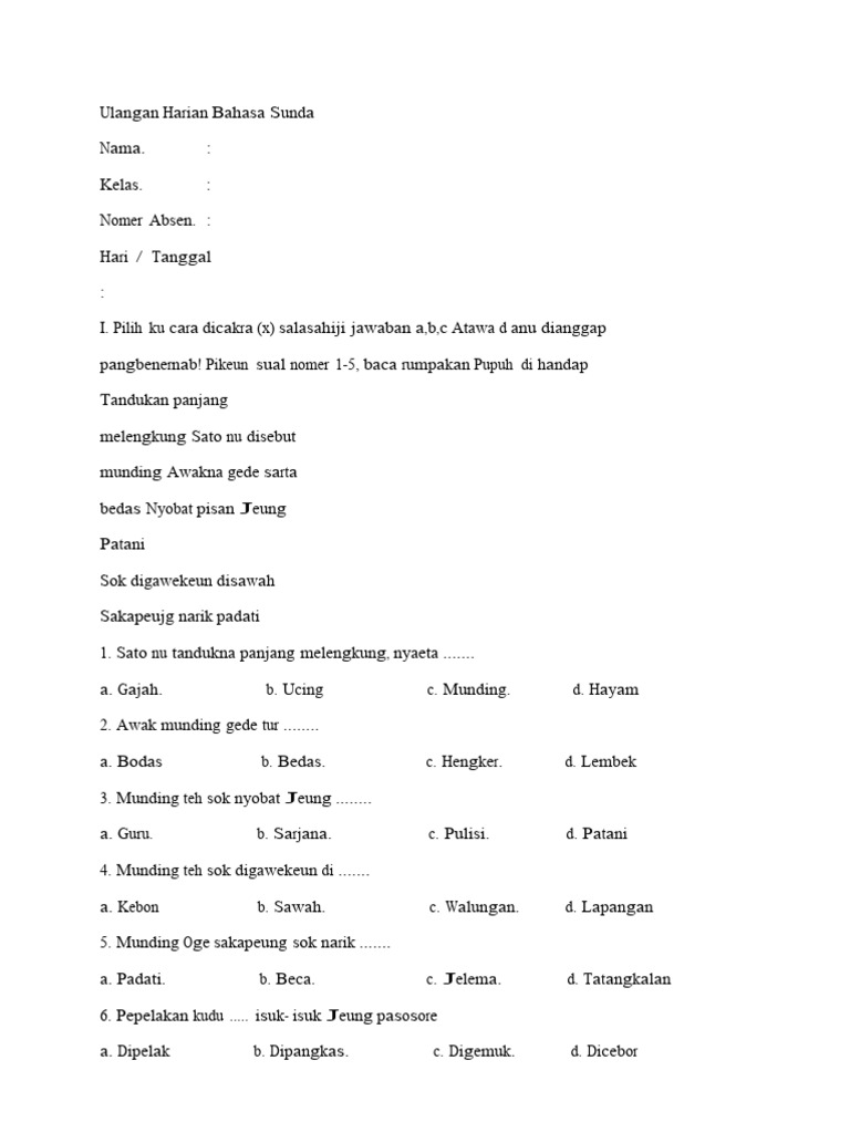 B Sunda Harian | PDF
