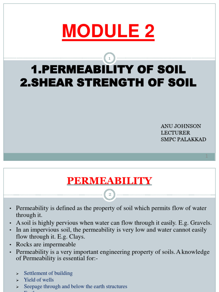Ge Module 2 Notes | PDF | Soil Mechanics | Fluid Dynamics