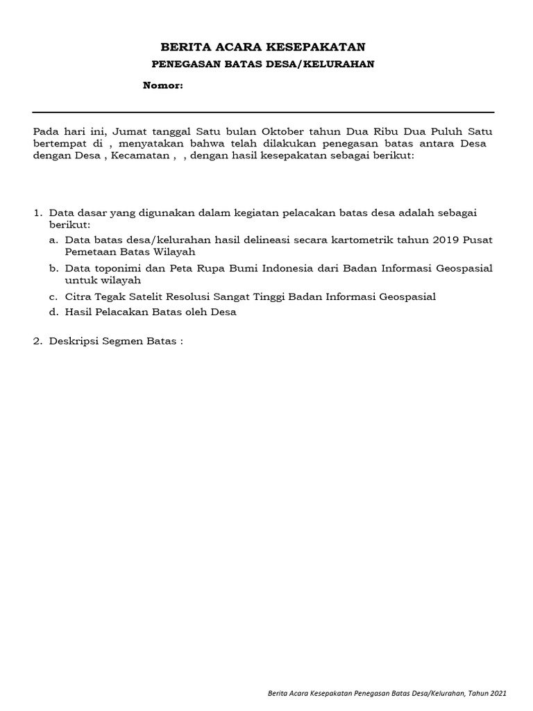 Template Berita Acara | PDF